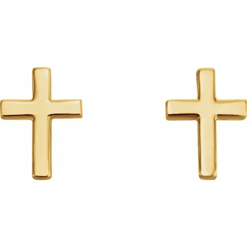 BALACIA Cross Earrings 14k Gold