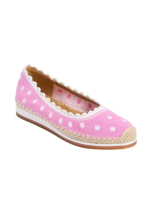 COMFORTVIEW The Franny Slip On Flat - Mauve Dot