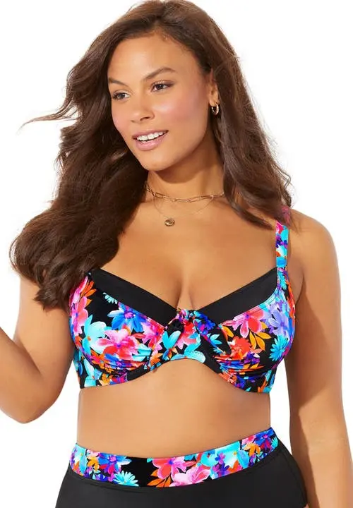 SWIMSUITS FOR ALL Underwire Bikini Top - Blooming Floral