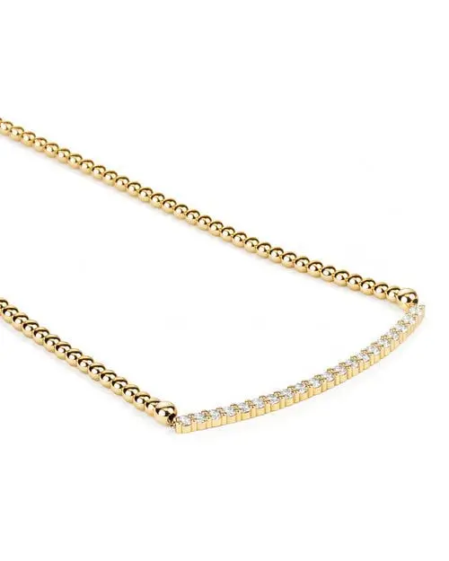 ZARUX Arc Radiant Diamond Necklace