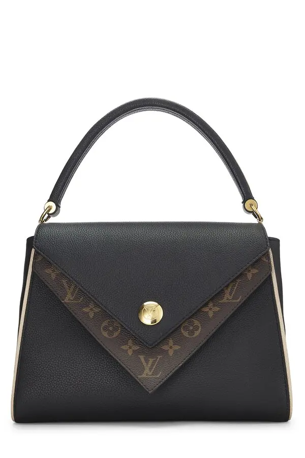 LOUIS VUITTON Noir Monogram Double V Bag
