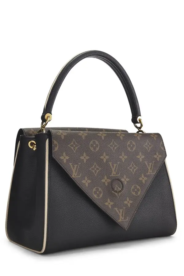 LOUIS VUITTON Noir Monogram Double V Bag