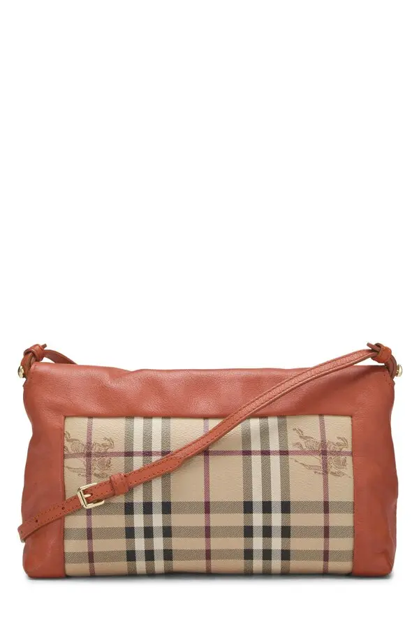 Burberry Haymarket Check Leah Knot Crossbody - Orange | Editorialist