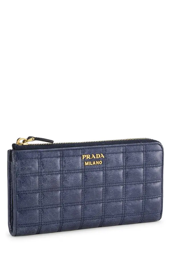 Prada Calfskin Zip Around Wallet