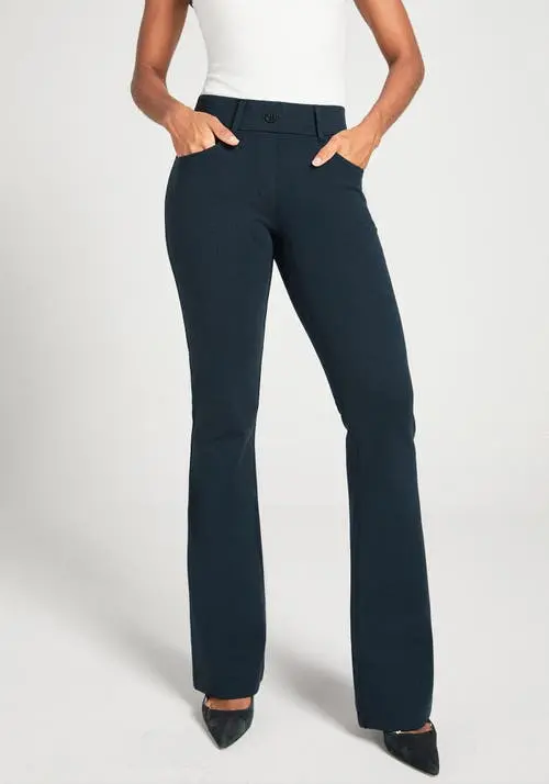 Betabrand 7-pocket Dress Pant Yoga Bootcut - Navy