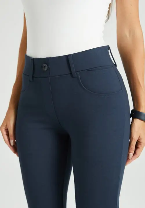 Betabrand 7-pocket Dress Pant Yoga Bootcut - Navy