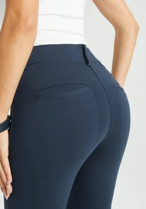 Betabrand 7-pocket Dress Pant Yoga Bootcut - Navy