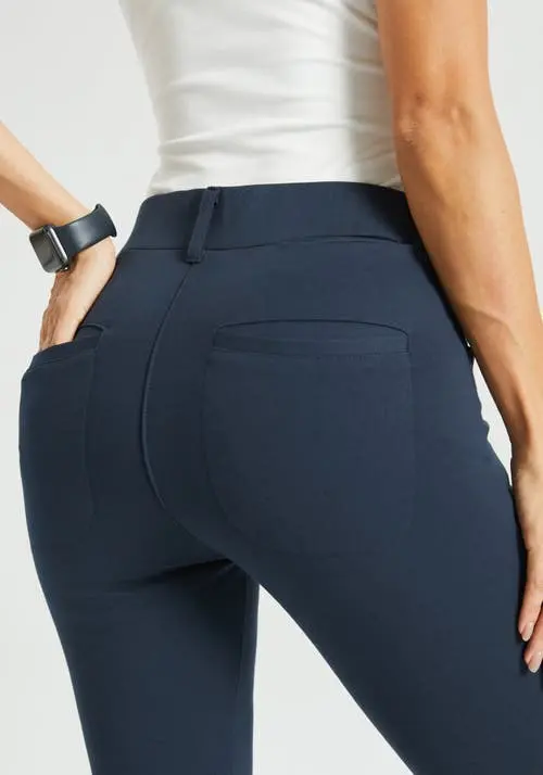 Betabrand 7-pocket Dress Pant Yoga Bootcut - Navy