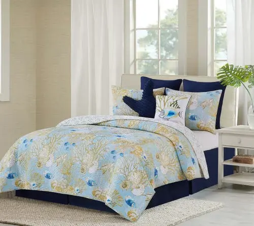 C&F HOME Belmont Reef Quilt Bedding Collection - Yellow