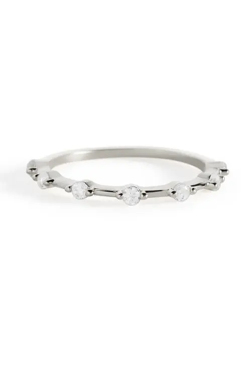 MINT & LILY Ultra Thin Eternity Band - Sterling Silver