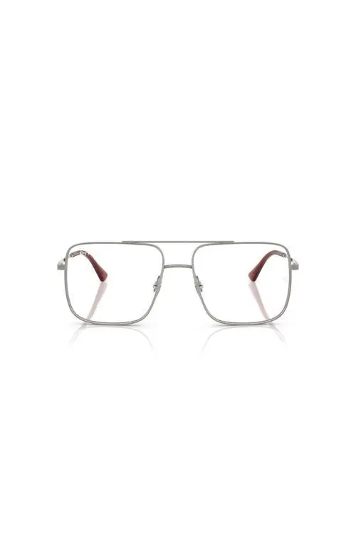 Ray-ban 56mm Square Eyeglasses - Silver