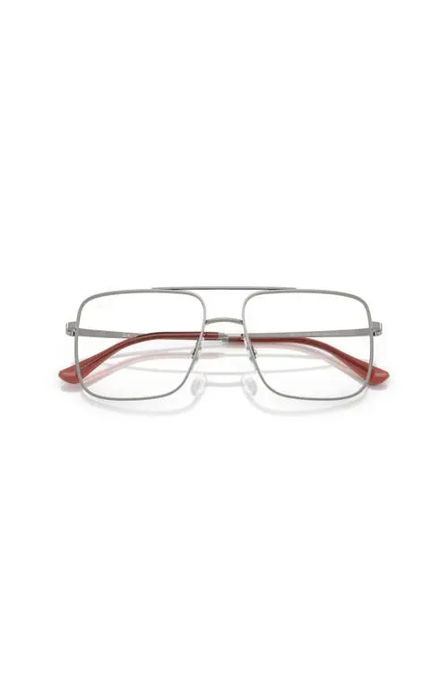 Ray-ban 56mm Square Eyeglasses - Silver