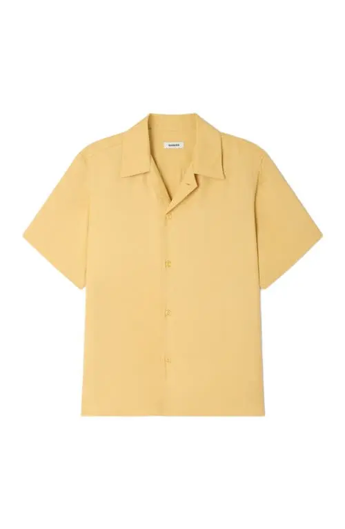 Sandro Loose-fit Shark Collar Shirt - Light Yellow