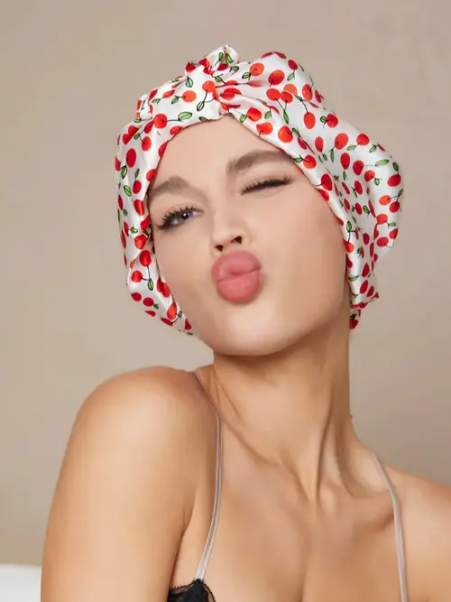 SILKSILKY Mulberry Silk Sleep Bonnet - Rose