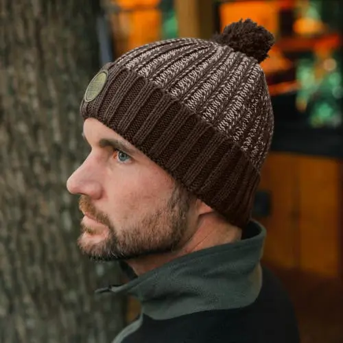 KANUT SPORTS Mission Cable Knit Beanie - Brown/khaki