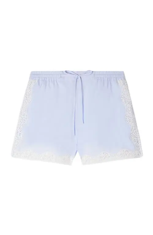 Sandro Lace Trim Hotpants - Sky Blue