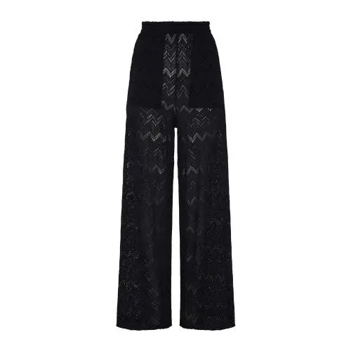 Vilebrequin Mesh Wide-leg Pants - Black