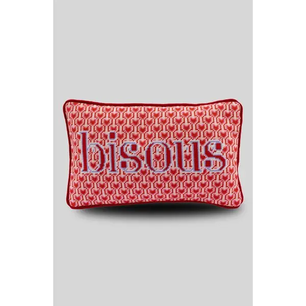 FURBISH Needlepoint Pillow - Bisous