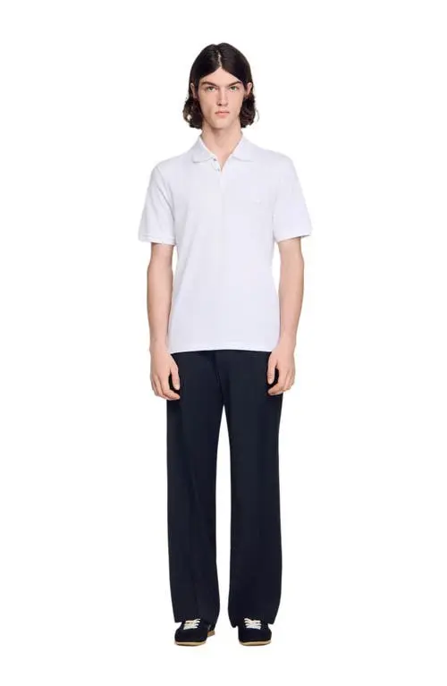 Sandro Logo Polo Shirt - White