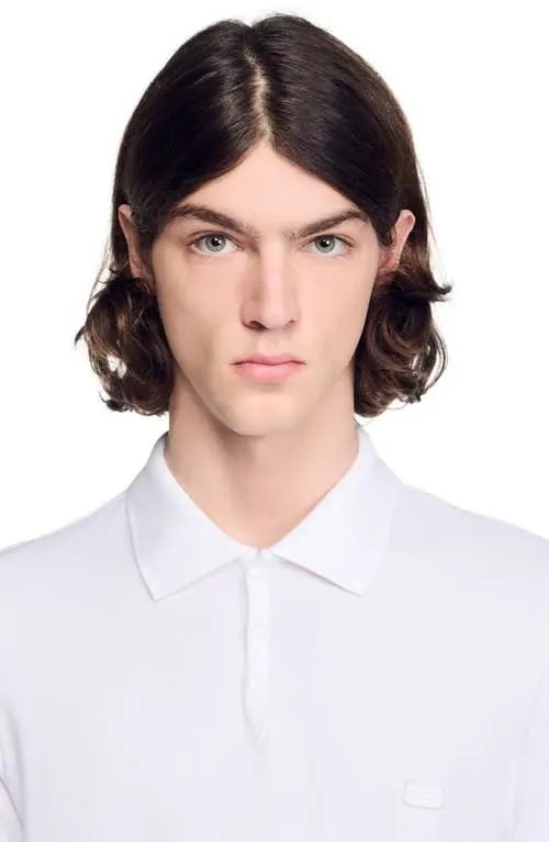 Sandro Logo Polo Shirt - White