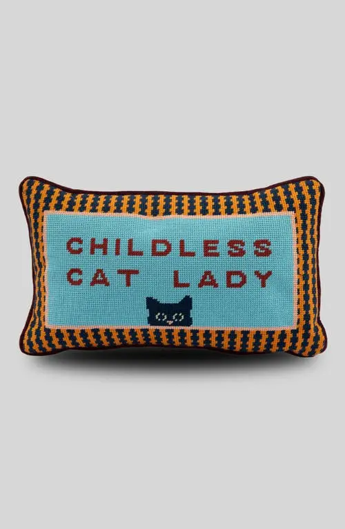 FURBISH Needlepoint Pillow - Childless Cat Lady