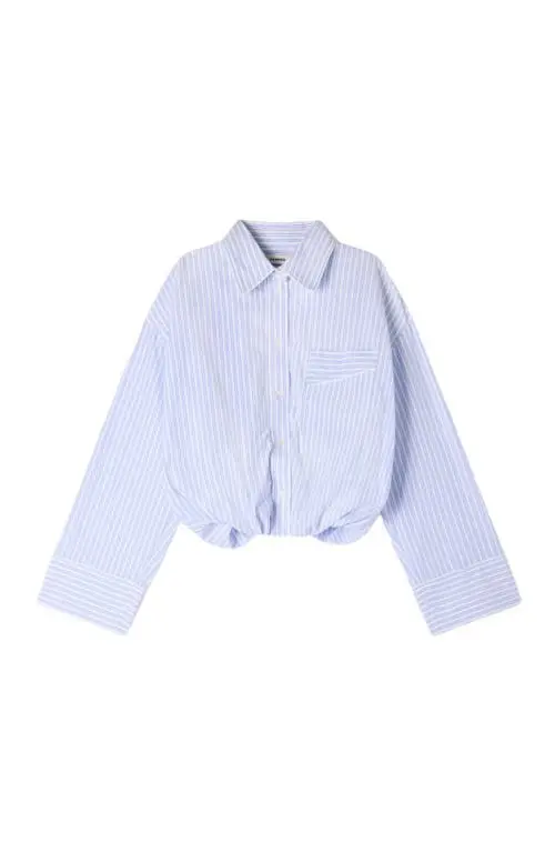 Sandro Cropped Striped Shirt
