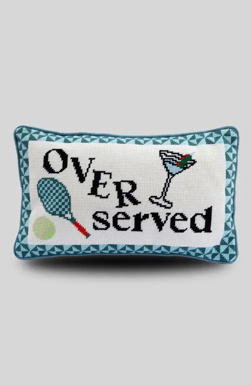 FURBISH Needlepoint Pillow - Overserved
