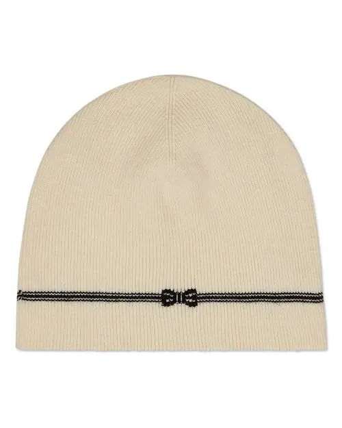MEMOI Knit-in Bow Beanie - Ivory