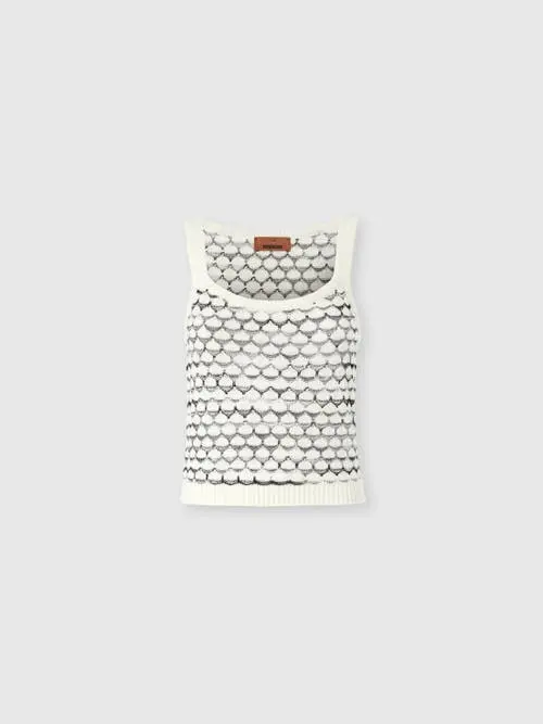 Missoni Cashmere And Viscose Tank Top With Contrast Trims