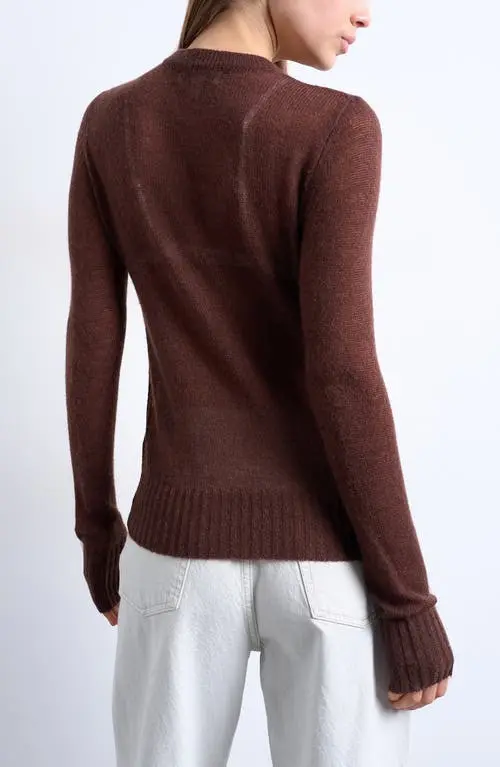 Topshop Floral Embroidered Semisheer Sweater