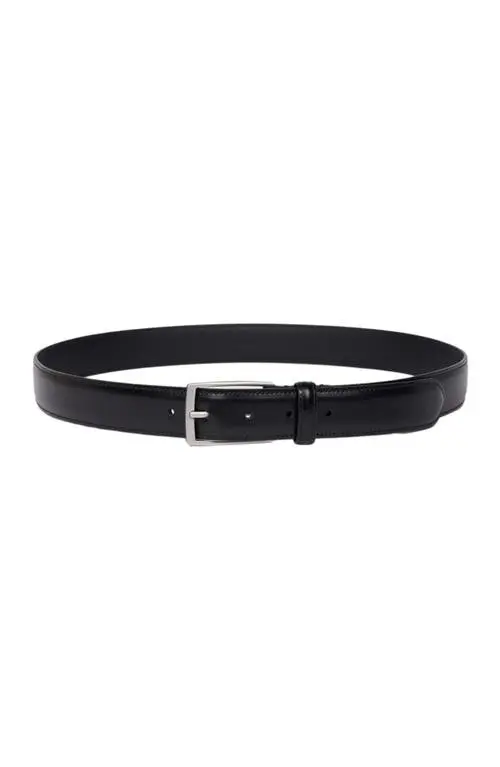 Sandro Rectangular Buckle Leather Belt - Black