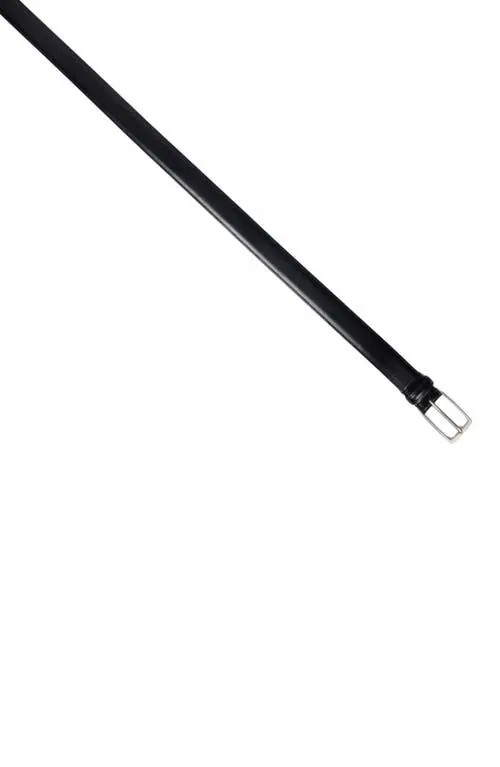 Sandro Rectangular Buckle Leather Belt - Black