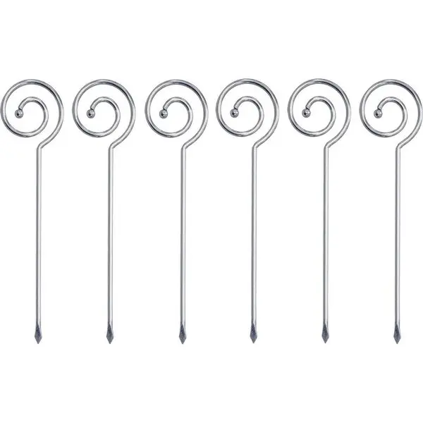 PRODYNE Spiral Stainless Steel Martini Picks - Silver