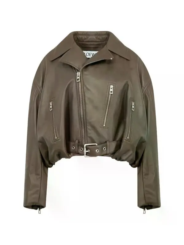 Loewe Belted Biker Jacket - Brown
