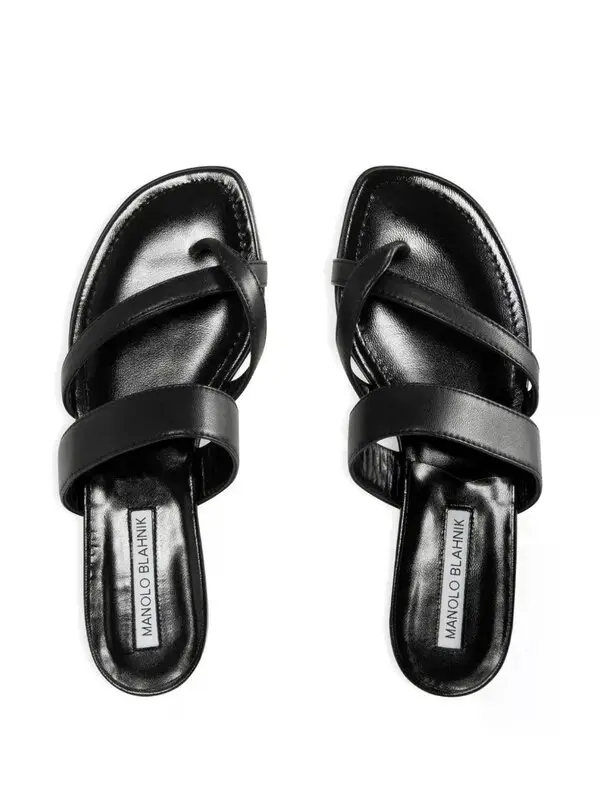 Manolo Blahnik Susa Strappy Sandals - Black