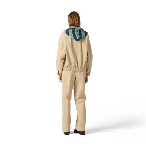 Miu Miu Gabardine Blouson Jacket - Beige
