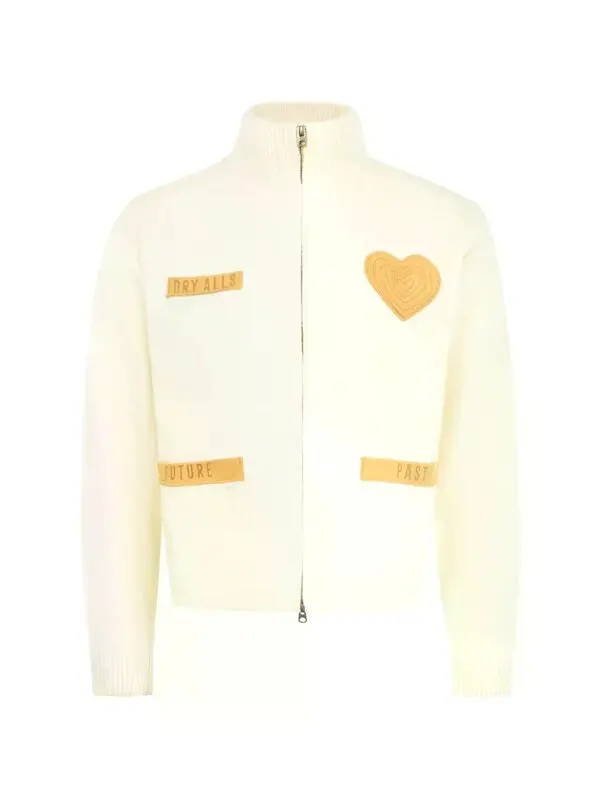HUMAN MADE Zip-up Heart-patch Cardigan - Neutrals