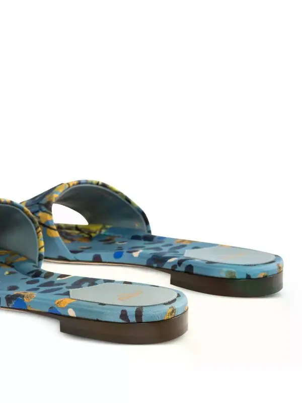 Fendi Logo Embroidery Slides