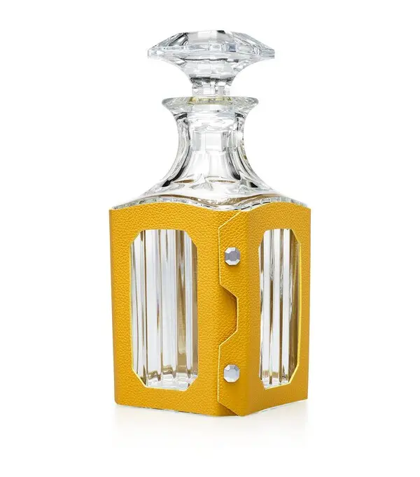 THE MARTHA, BY BACCARAT Leather Octogone Decanter Case - Clear