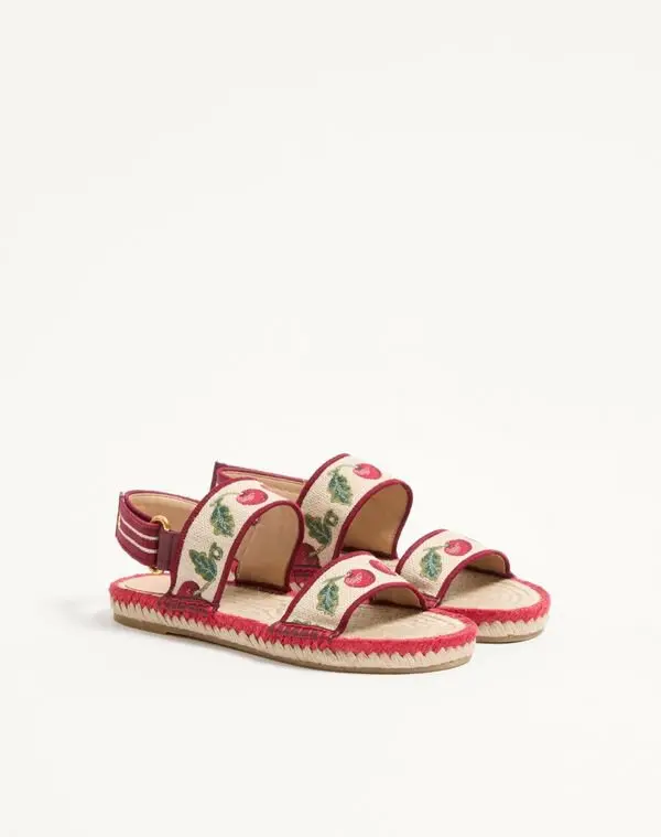 Valentino Garavani Bribri Sandal With Cherryfic Embroidery