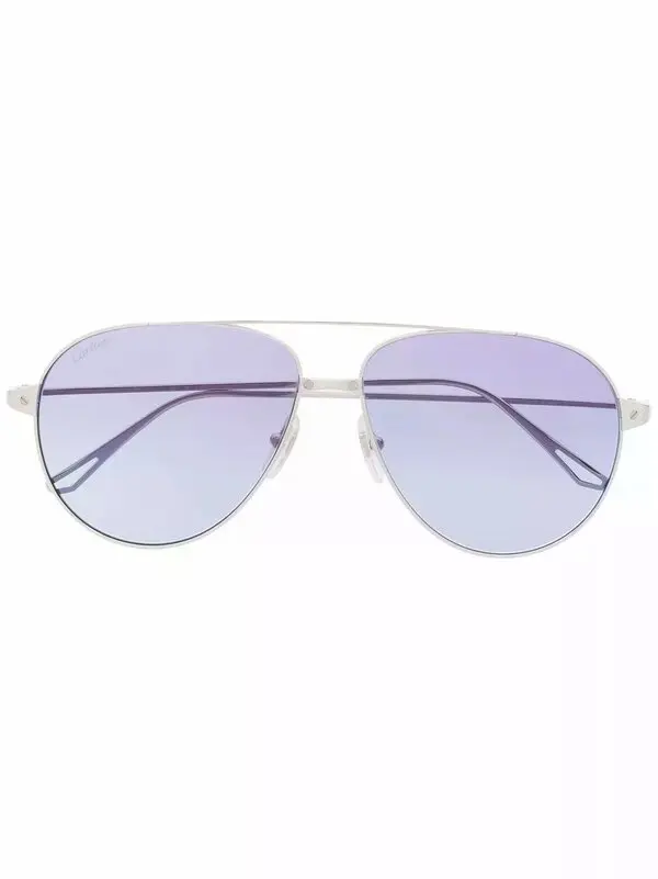 Cartier Pilot-frame Sunglasses - Silver