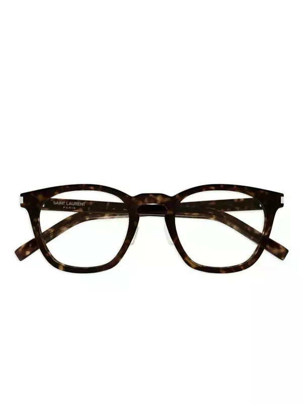 Saint Laurent Tortoiseshell-patterned Rectangle-frame Glasses