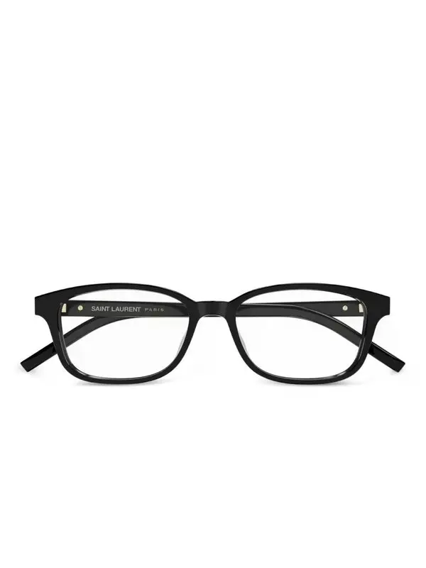 Saint Laurent Rectangle Acetate Eyeglasses - Black