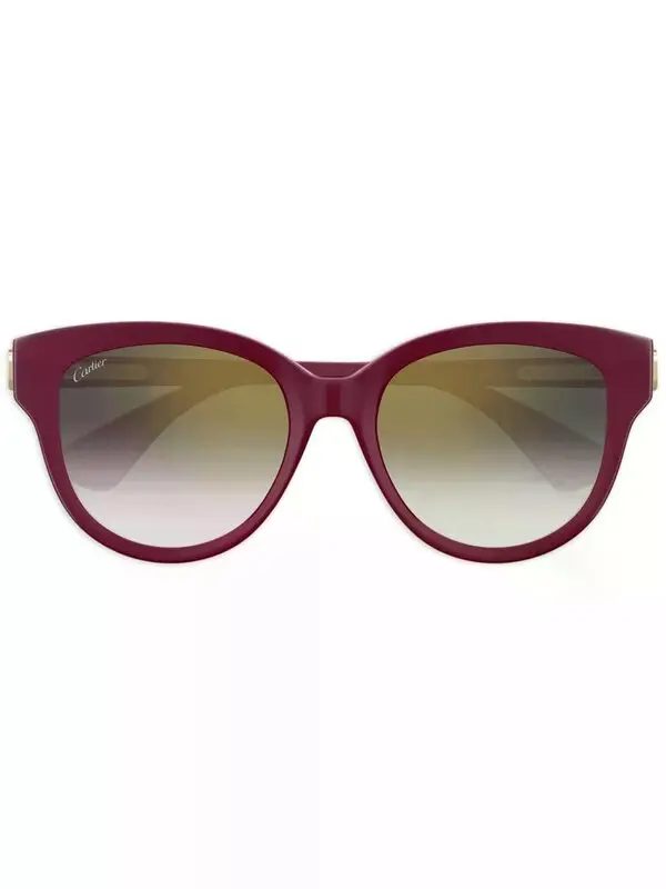 Cartier Round Frame Sunglasses - Red
