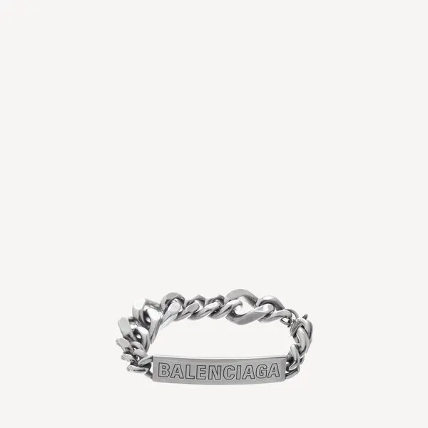 Balenciaga Plate Twist Bracelet - Silver