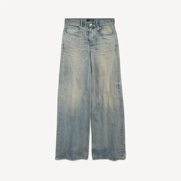 Balenciaga Wide Leg Baggy Jeans - Blue