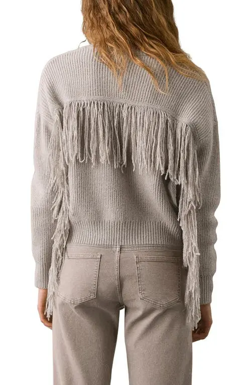 Mango Fringe Accent Sweater