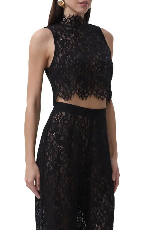 AFRM Cayne Sheer Lace Crop Tank