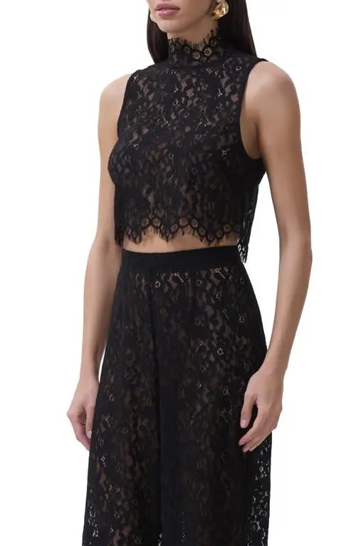 AFRM Cayne Sheer Lace Crop Tank