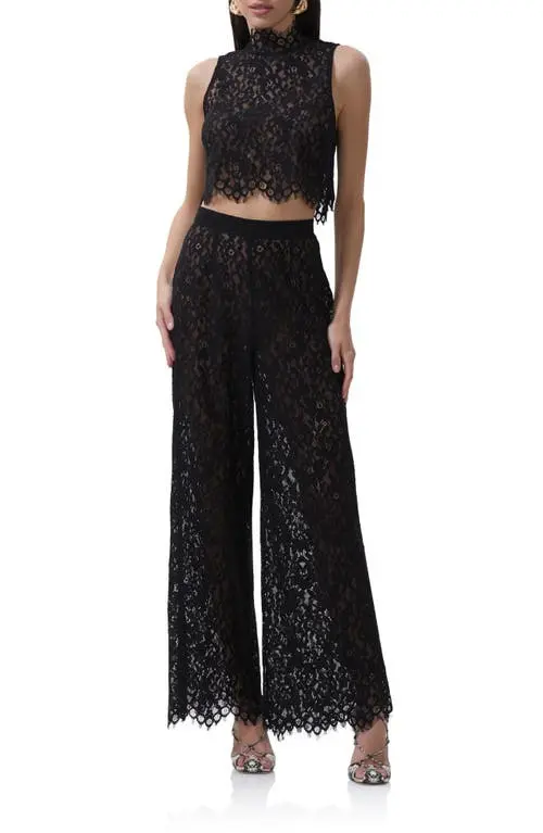AFRM Cayne Sheer Lace Crop Tank